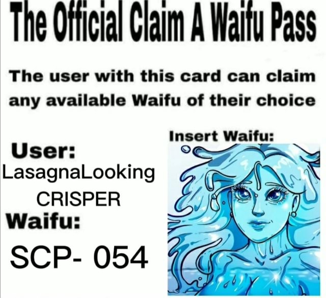 The Ofticial Clalm A Waltu Pass The user with this card can claim any ...
