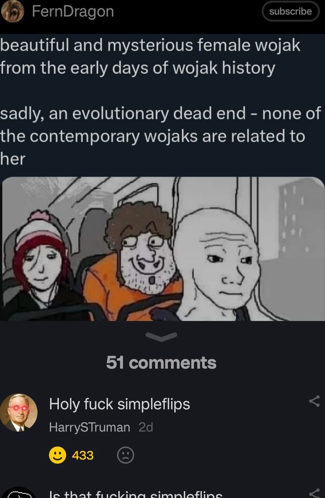 FernDragon subscribe beautiful and mysterious female wojak from the ...