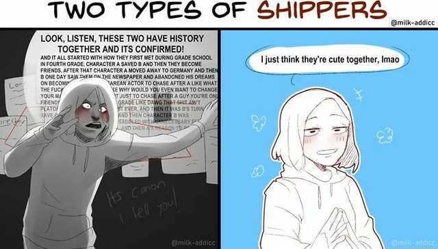 TWO TYPES OF SHIPPERS LOOK, LISTEN, THESE TWO HAVE HISTORY TOGETHER AND ...