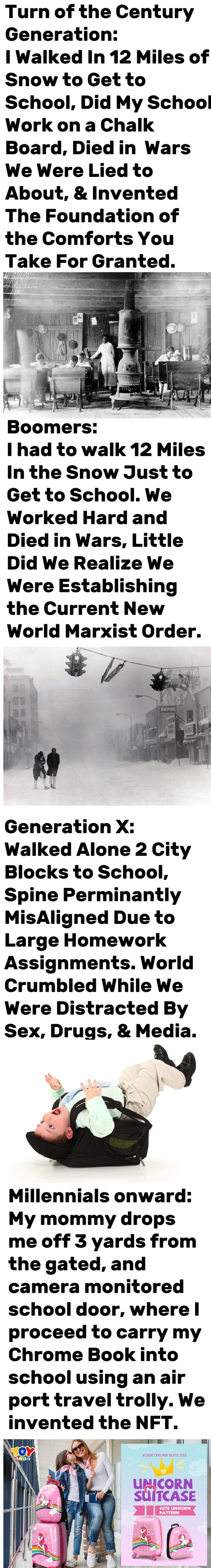 How The Generations Got to School - Turn of the Century Generation: I ...