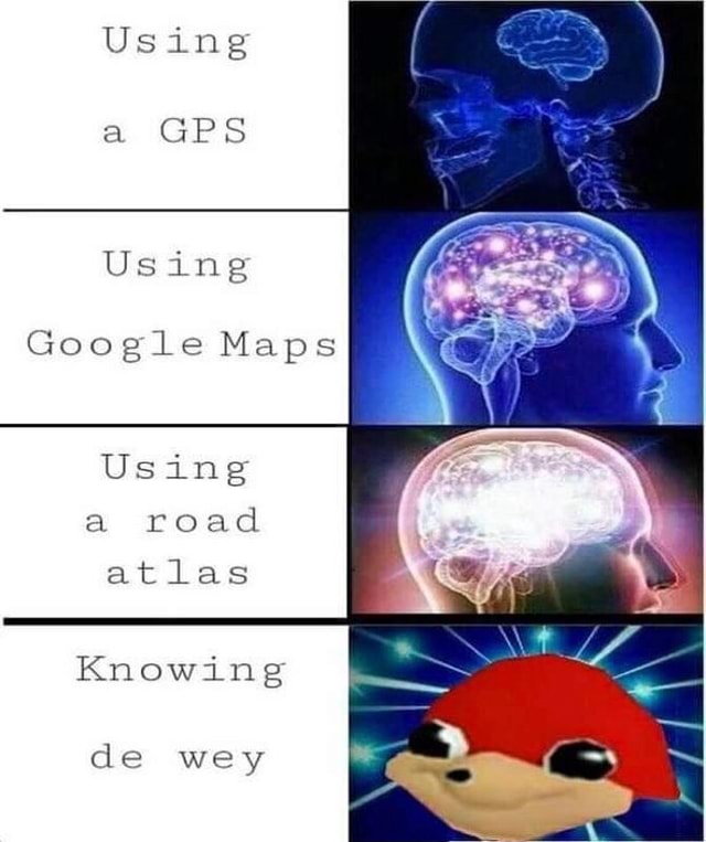 - Using a GPS Using Google Maps Using a road atlas Knowing de wey ...