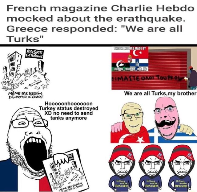French magazine Charlie Hebdo mocked about the erathquake. Greece ...