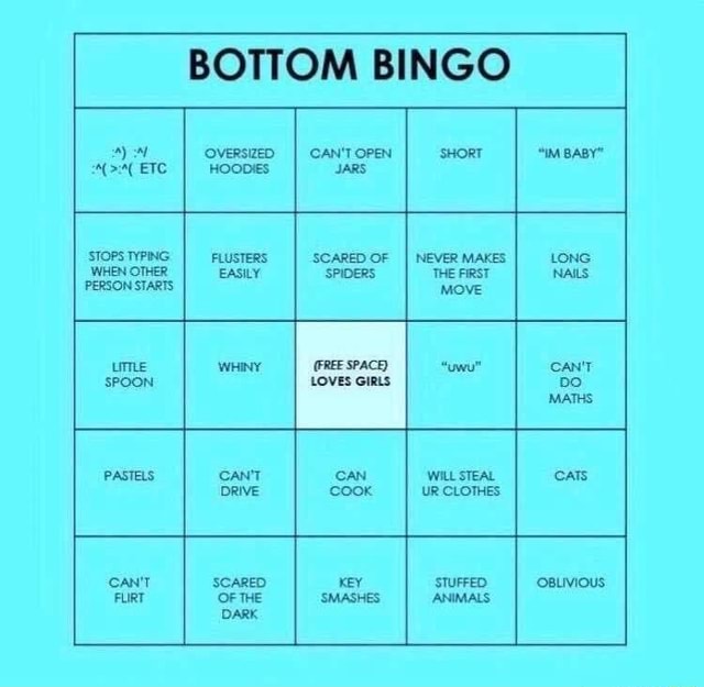BOTTOM BINGO - iFunny