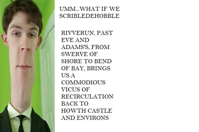 UMM...WHAT IF WE SCRIBLEDEHOBBLE RIVVERUN, PAST EVE AND ADAMS'S, FROM ...