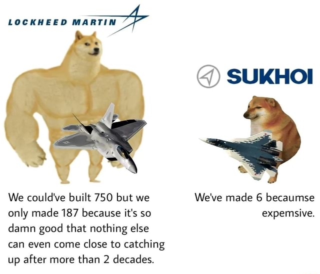 LOCKHEED MARTIN SUKHO! We could've built 750 but we We've made 6 ...