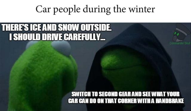 Car people during the winter THERE'S ICE AND SNOW OUTSIDE. SHOULD DRIVE ...