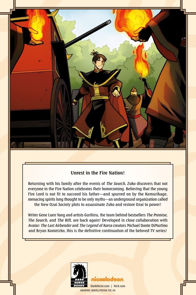 Unrest in the Fire Nation! Returning with his family after the events ...