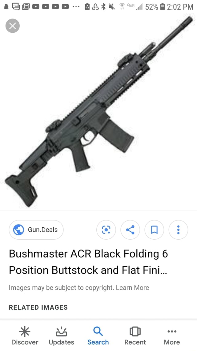 Bushmaster ACR Black Folding 6 Position Buttstock and Flat Fini ...
