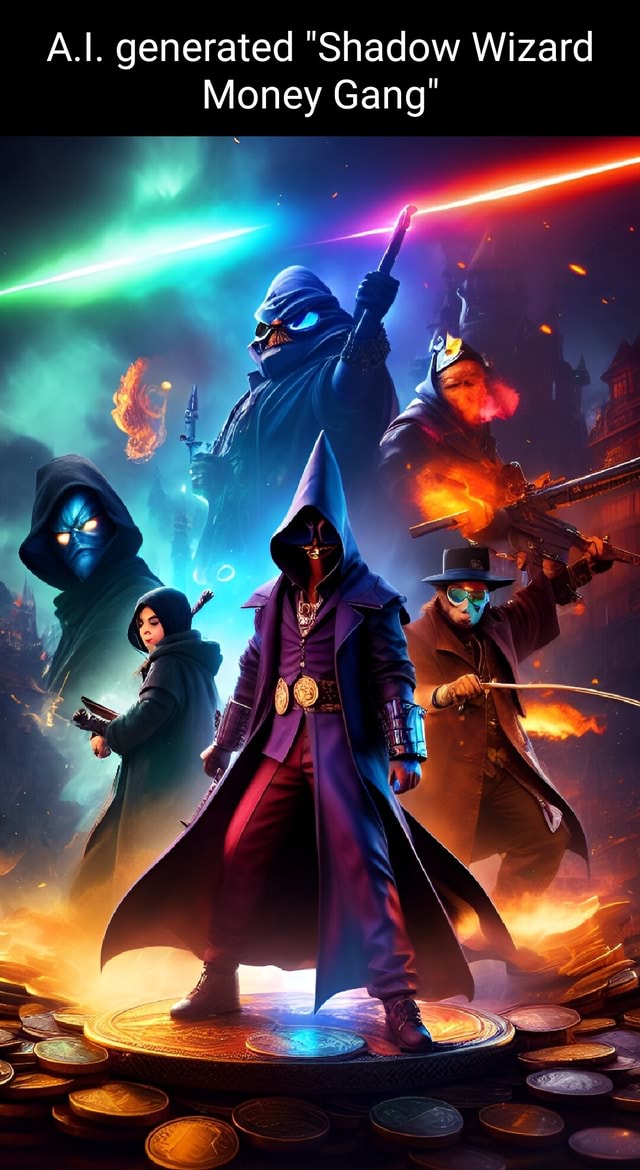 A.l. generated "Shadow Wizard Money Gang - iFunny