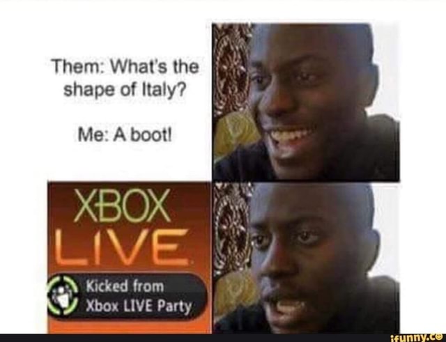 Them; What's the shape of Italy? Me: A boot! - iFunny