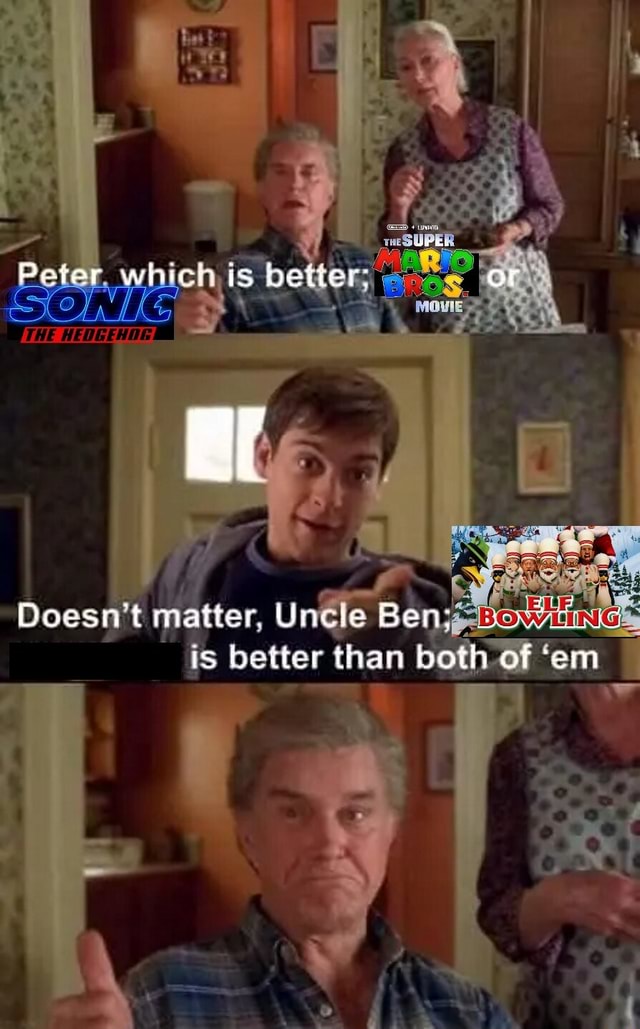 + Leo Pefer which is better: Or Doesnt matter, Uncle Ben: is better ...