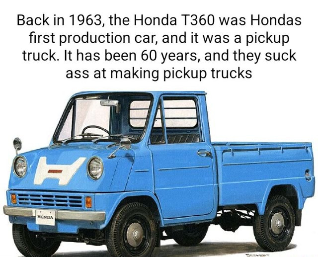 Back in 1963, the Honda T360 was Hondas first production car, and it ...