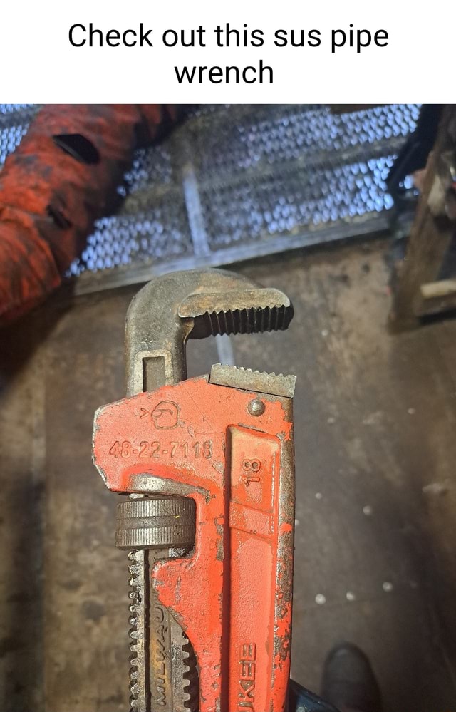Check out this sus pipe wrench - iFunny