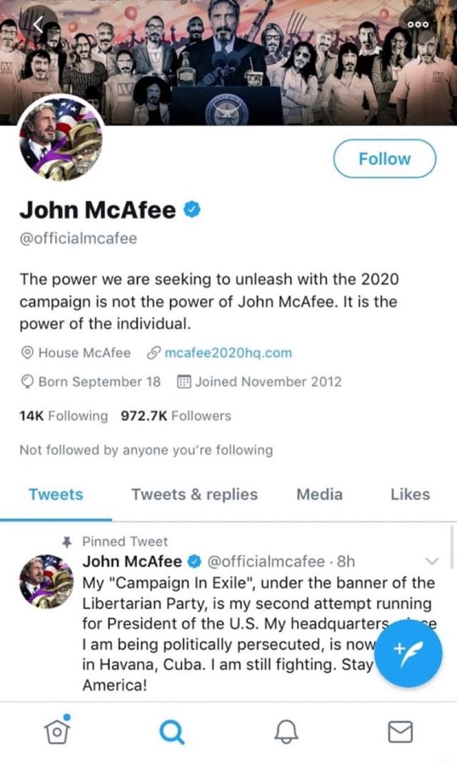 John McAfee o @officialmcafee The power we are seeking to unleash with ...