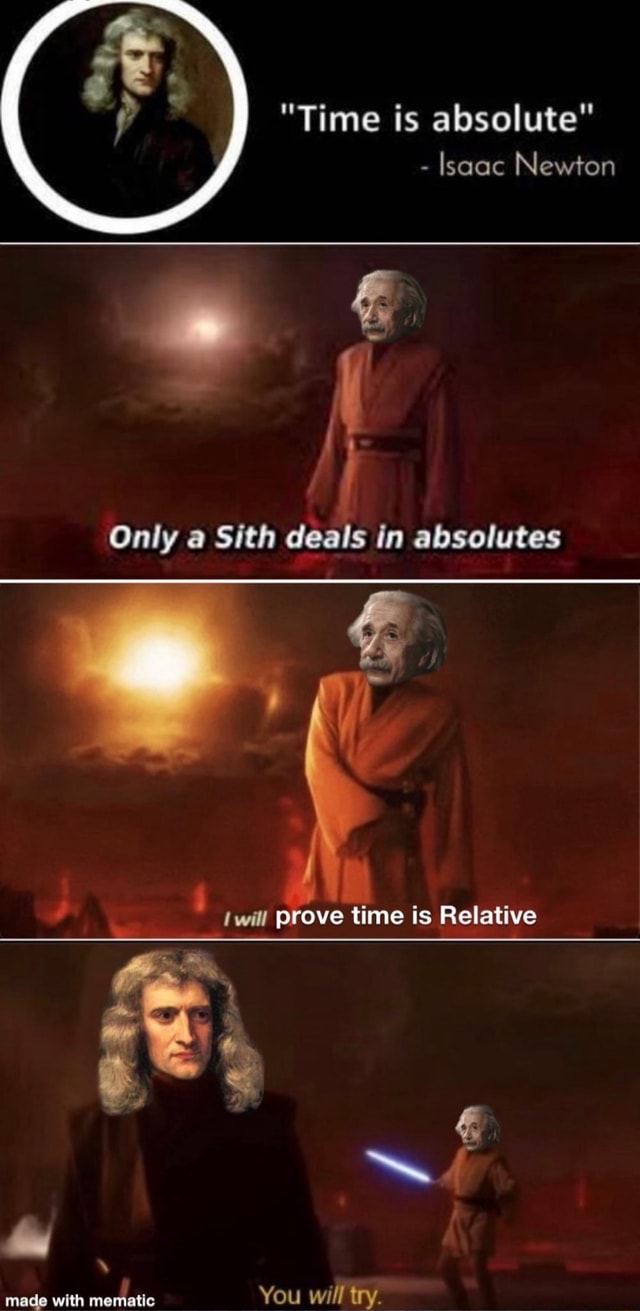 "Time is absolute" - lsaac Newton Only Sieh Geals absolutes prove time ...
