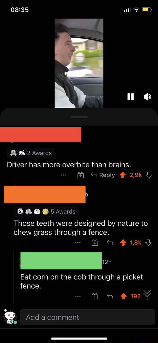 2 Awards al Driver has more overbite than brains. Reply 2,9k Awards ...