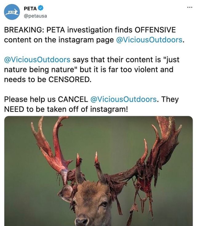 PETA@ @petausa BREAKING: PETA investigation finds OFFENSIVE content on ...