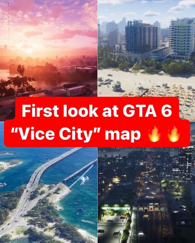 GTA 6 VICE CITY MAP IS A BANGER 🔥🔥 (via @rockstargames) - I First look ...