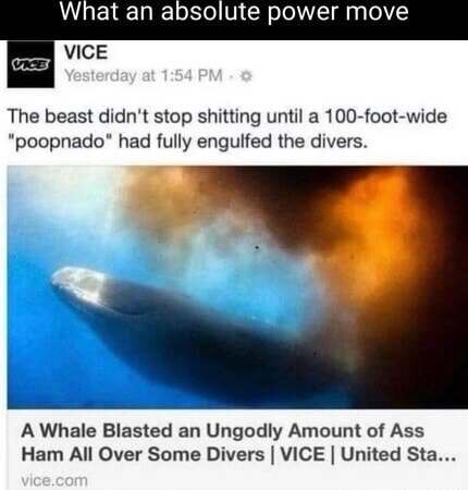 What an absolute power move The beast didn't stop shitting until a foot ...