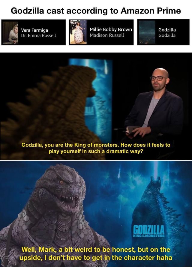 Godzilla cast according to Amazon Prime Vera Farmiga I Millie Bobby ...