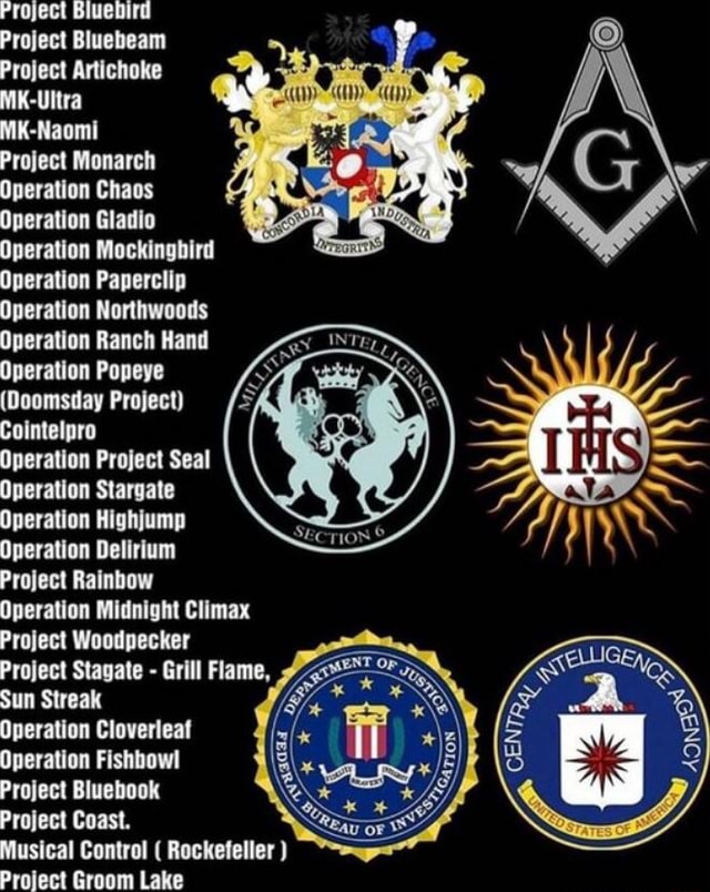 Project Bluebird Project Bluebeam Project Artichoke MK-Ultra MK-Naomi ...