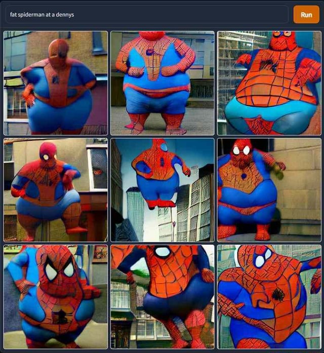 Fat spiderman at a dennys - iFunny
