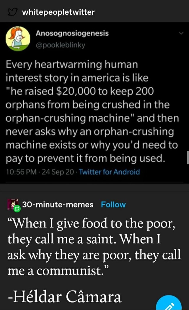 Whitepeopletwitter Anosognosiogenesis Every heartwarming human interest ...