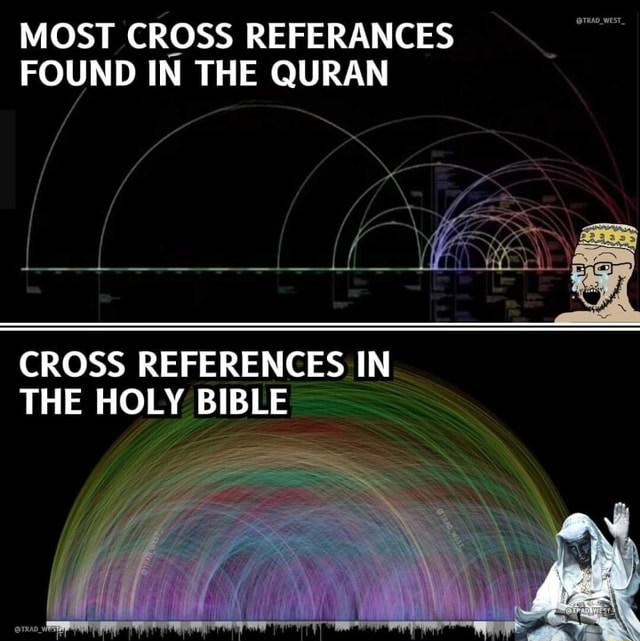 MOST CROSS REFERANCES FOUND IN THE QURAN CROSS REFERENCES IN THE HOLY BIBLE - iFunny