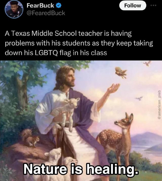 FearBuck @FearedBuck A Texas Middle School teacher is having problems ...