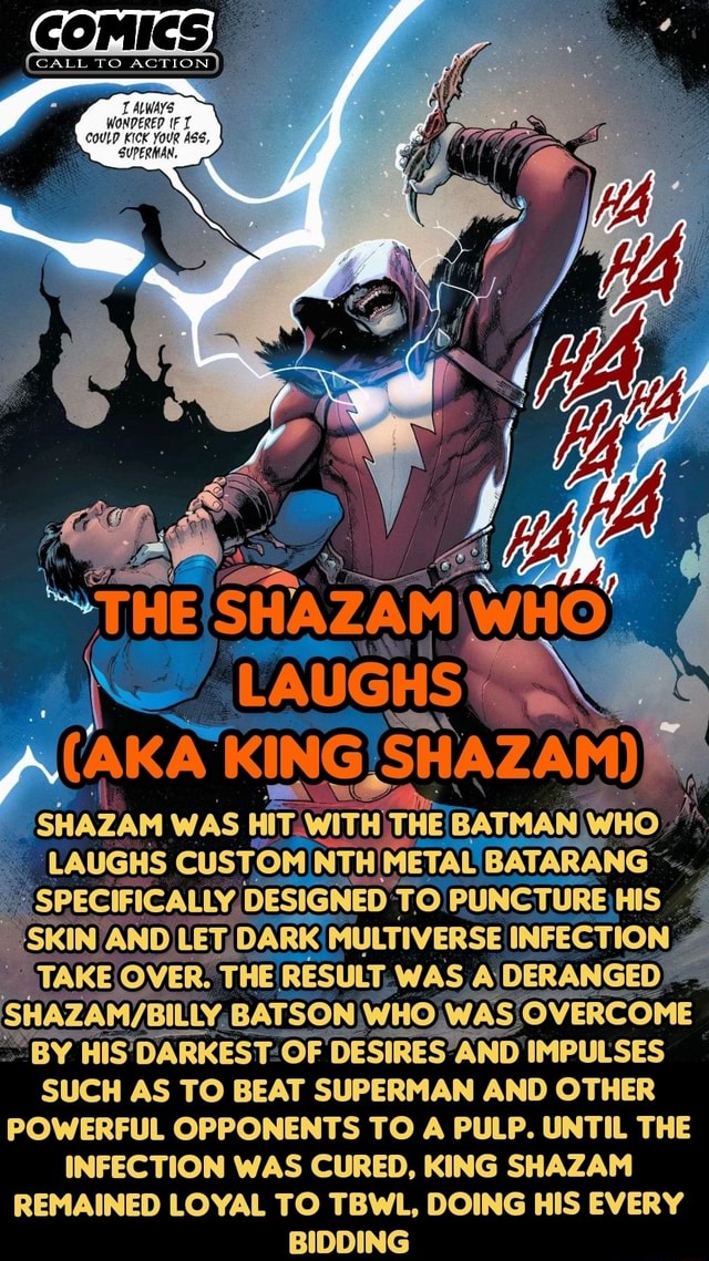 (CALL TO ACTION) ALWAYS HAZAM WAS THE BATMAN WHO LAUGHS CUSTOM METAL ...