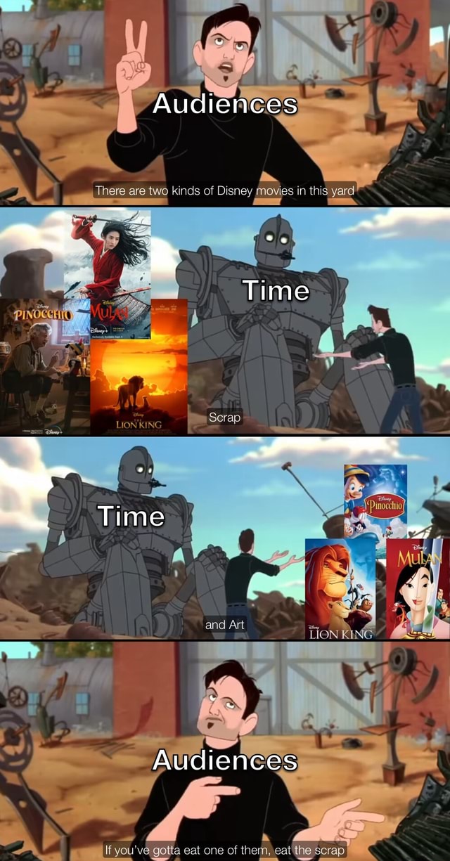 Audiences There wo kinds movies ver Time Scrap KING and Art Audiences ...