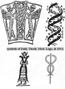 'symbols of Enki, Thoth, Med. Logo, & DNA - iFunny