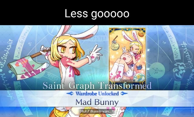 Less gooooo it Graph Transformed Wardrobe Unlocked Mad Bunny - iFunny