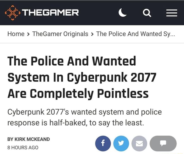 Found this article... - THEGAMER Home TheGamer Originals The Police And ...
