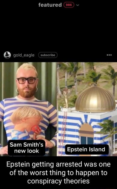 Featured (subscribe Sam Smith's new look Epstein Island Epstein getting ...