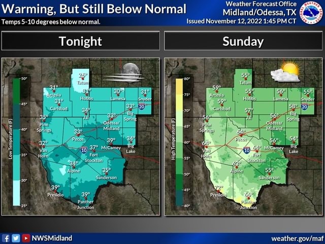 Warming, But Still Below Normal Temps 5-10 degrees below normal ...