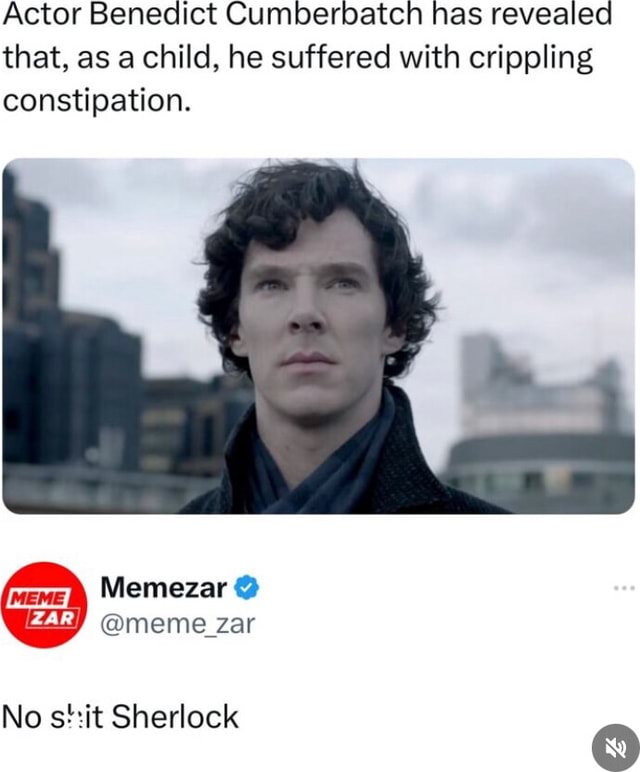 Actor Benedict Cumberbatch has revealed that, as a child, he suffered with crippling ...