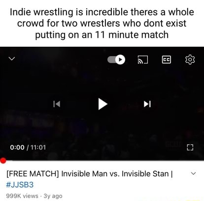Indie wrestling is incredible theres a whole crowd for two wrestlers ...