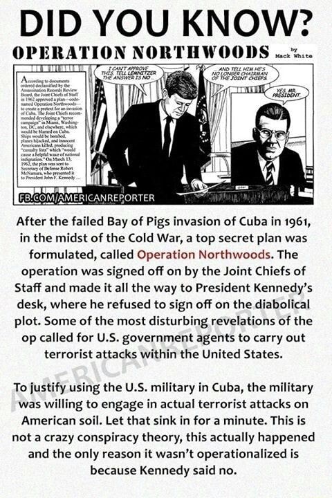 DID YOU KNOW? OPERATION NORTHWOODS After the failed Bay of Pigs ...