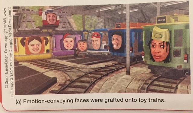 (a) Emotion-conveying faces were grafted onto toy trains. - iFunny