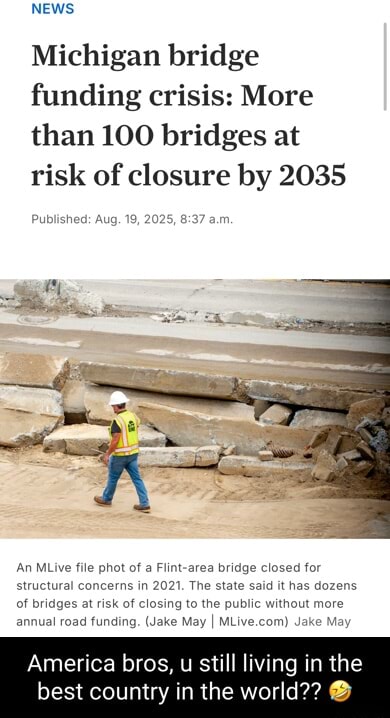 NEWS Michigan bridge funding crisis: More than 100 bridges at risk of ...
