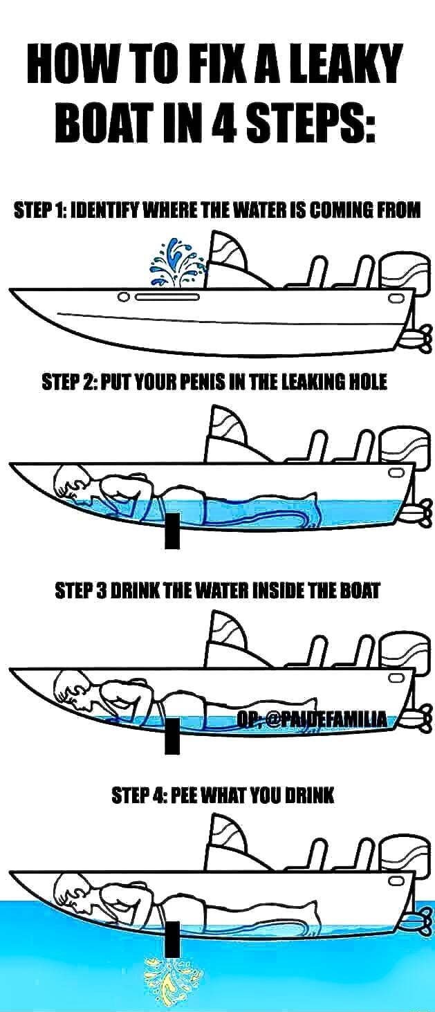 HOW TO FIX A LEAKY BOAT IN 4 STEPS: STEP 1: IDENTIFY WHERE THE WATER [S ...