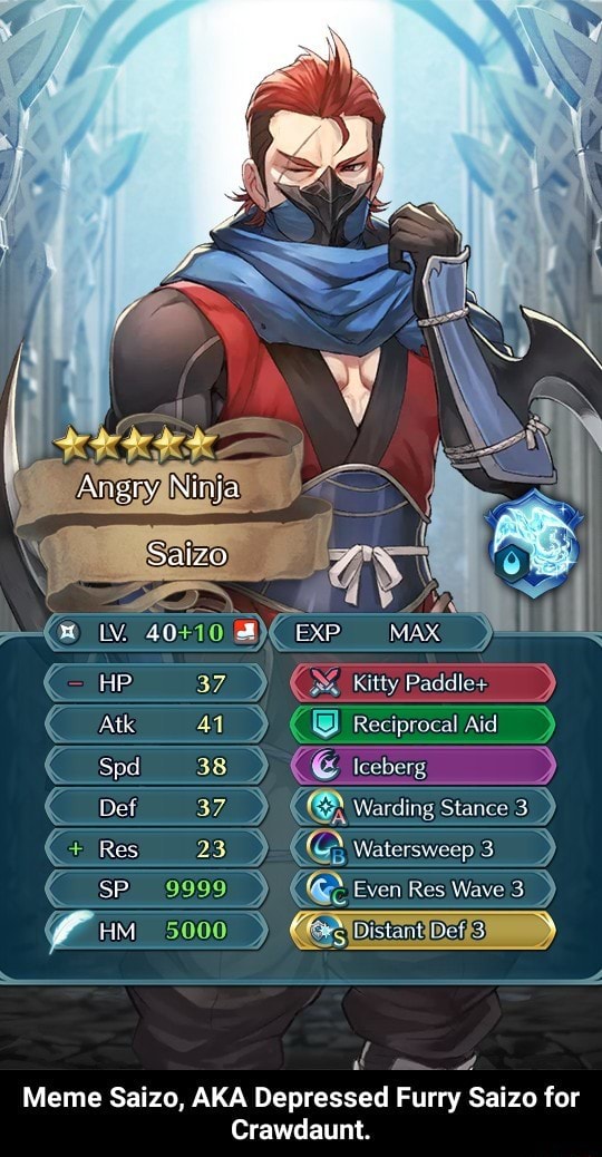 Meme Saizo, AKA Depressed Furry Saizo for Crawdaunt. - iFunny