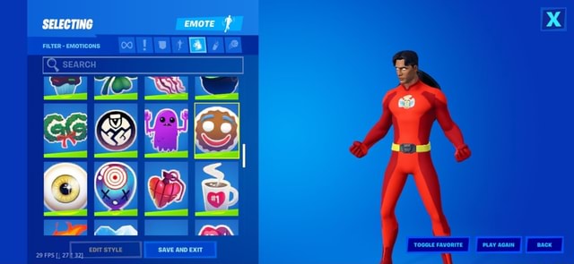 SELECTING EMOTE FILTER - EMOTICONS U ARCH TOGGLE FAVORITE PLAY AGAIN ...