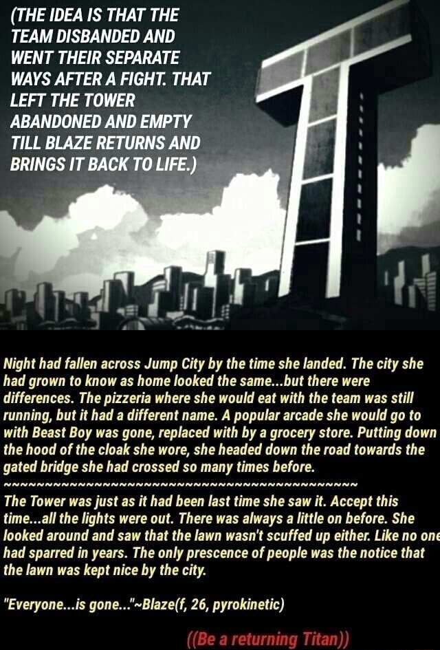 (THE IDEA IS THAT THE TEAM DISBANDED AND WENT THEIR SEPARATE WAYS AFTER ...