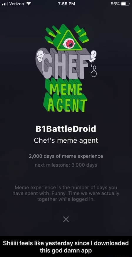 MEME AGENT Chef's meme agent 2,000 days of meme experience this god ...