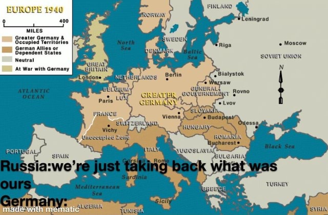 EUROPE 1940 400 MILES Greater Germany & Occupied Territories German ...