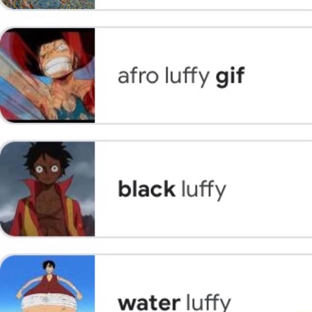 Afro luffy gif black luffy water luffy - iFunny