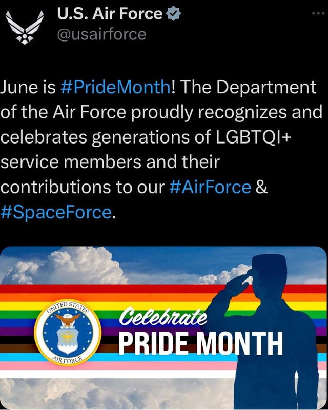 U.S. Air Force @usairforce June is ! The Department of the Air Force ...
