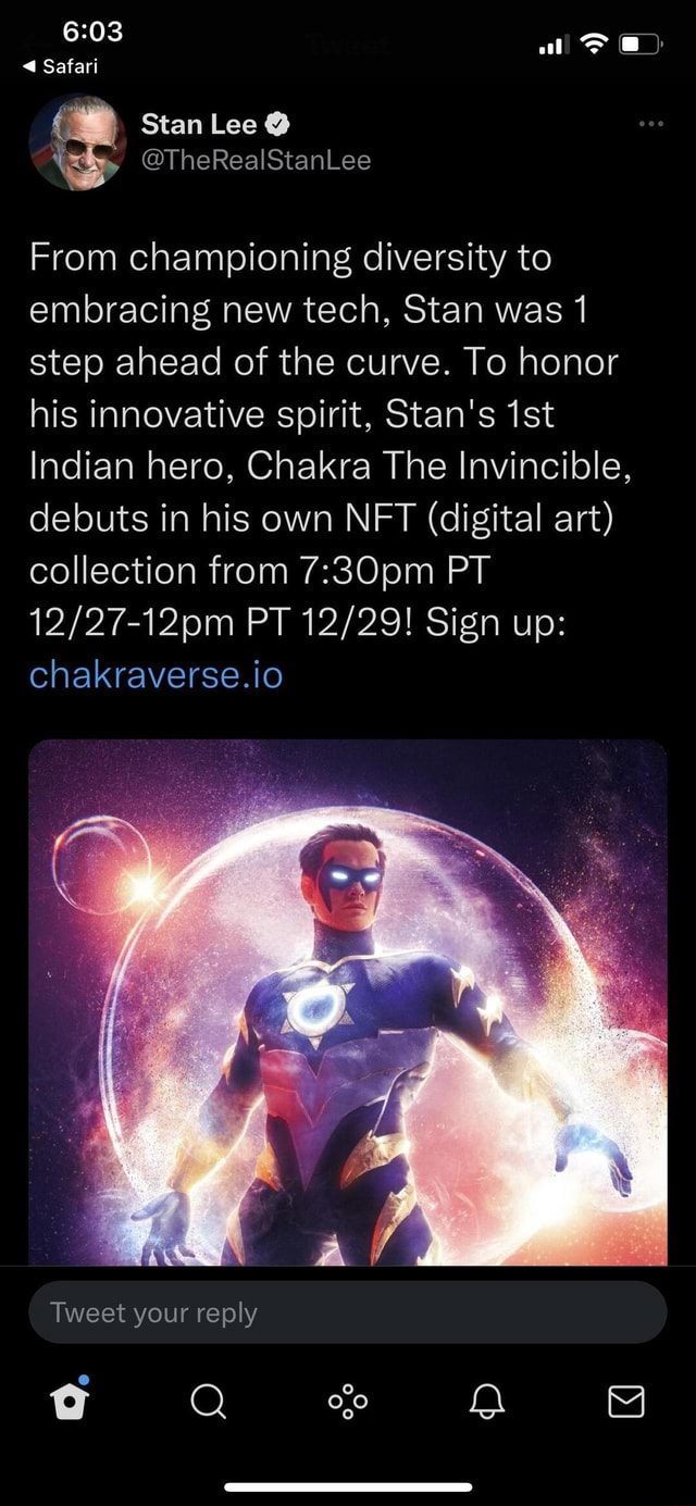 Safari Stan Lee @TheRealStanLee From championing diversity to embracing ...